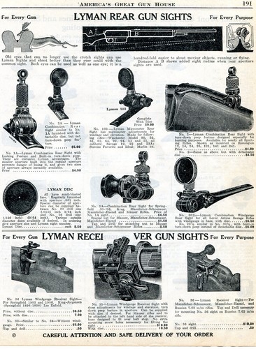 1941 Print Ad of Lyman Rear & Receiver Gun Rifle Sights 2A 1A 103 30.5 ...