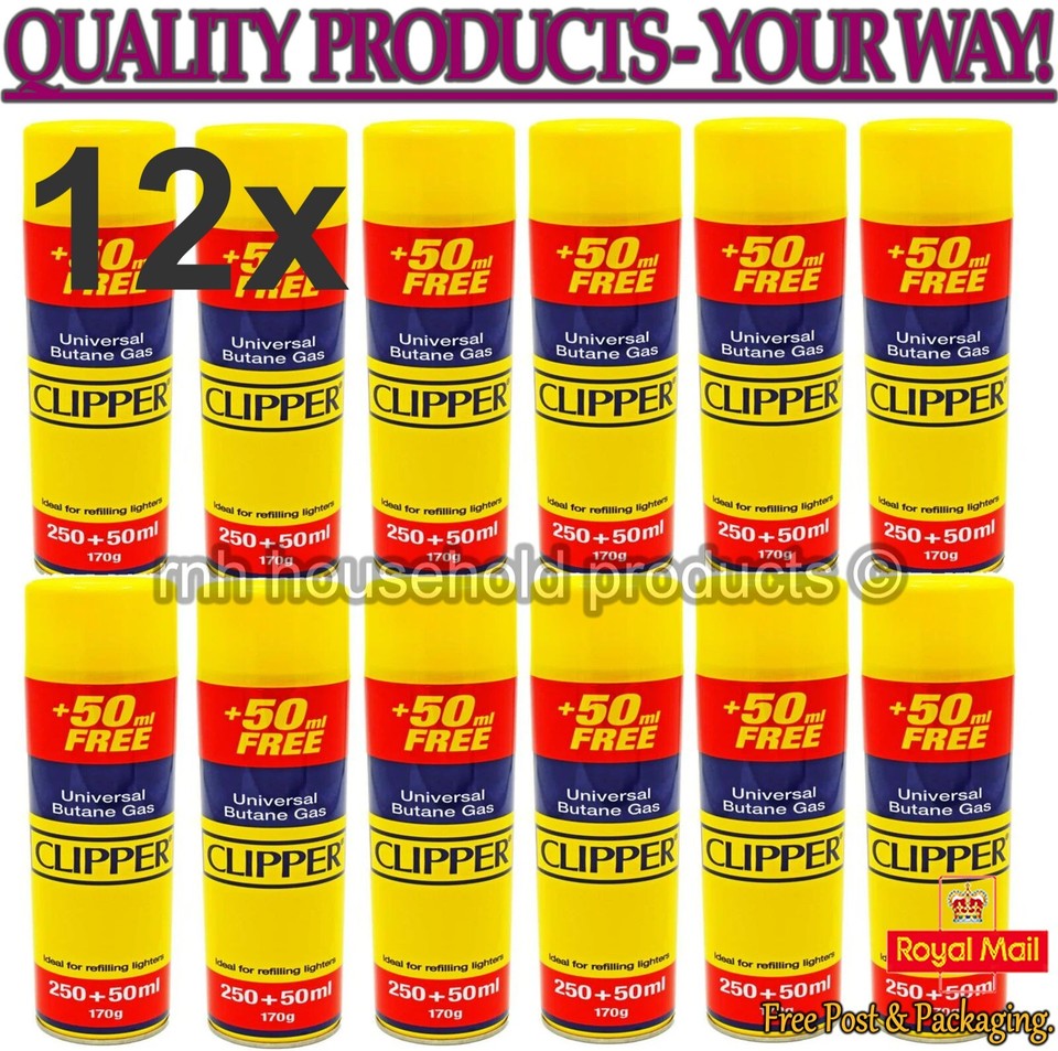 CLIPPER High Quality Universal Gas Lighter Butane Gas Fuel Fluid Refill ...