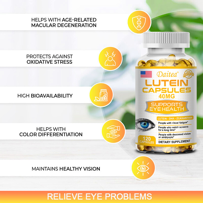 Lutein Capsules 20 Mg - Zeaxanthin - Eye Health Vitamins, Vision Health ...