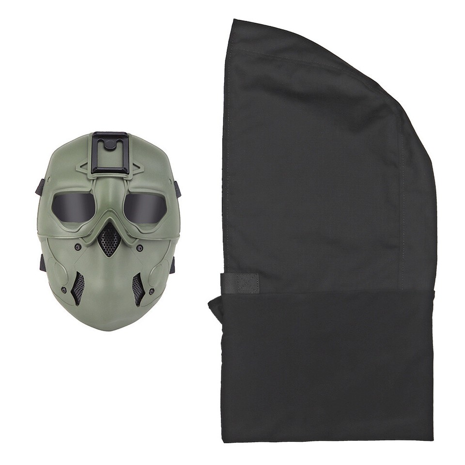 Full Face Tactical Breathable W/ Headgear Mask Protect Airsoft ...