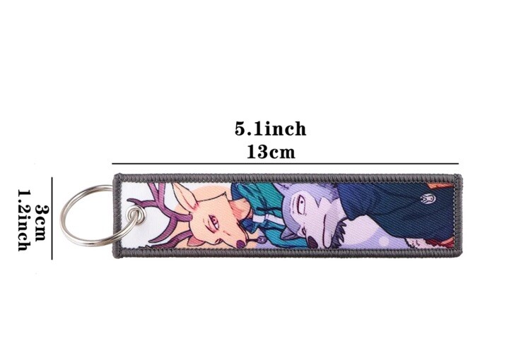 Beastars Anime Manga Key Ring Jet Tag Keychain Ring Furry Furries ...