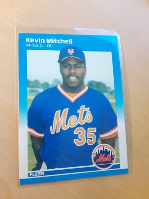 Kevin Mitchell 1987 Fleer Rookie Baseball Card #17 New York Mets, SF ...