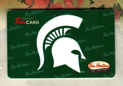 TIM HORTONS Michigan State Spartans ( 2012 ) Gift Card ( $0 ) | eBay