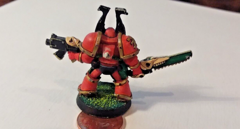 Warhammer 40k Chaos Space Marine Champion miniature pro painted metal ...