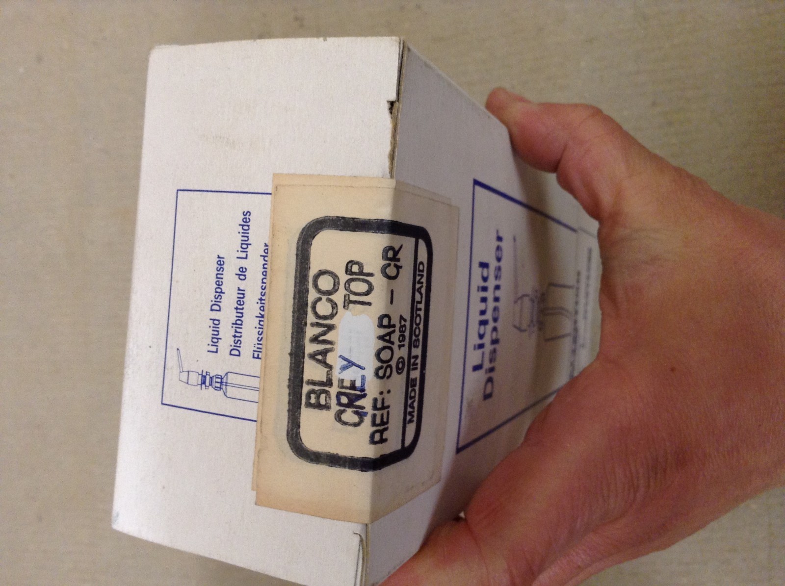 Blanco SOAP/LOTION DISPENSER, GRAY , bsd-GR | eBay