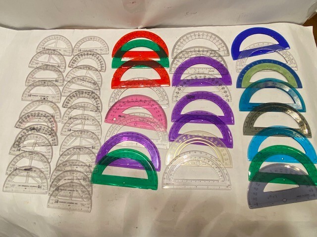 Lot of 46 Protractors Math Geometry Kids School Education Class Set 46 ...