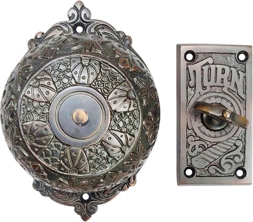 Victorian Style Twist Bell Vintage Look Doorbell Ringer Antique Front ...