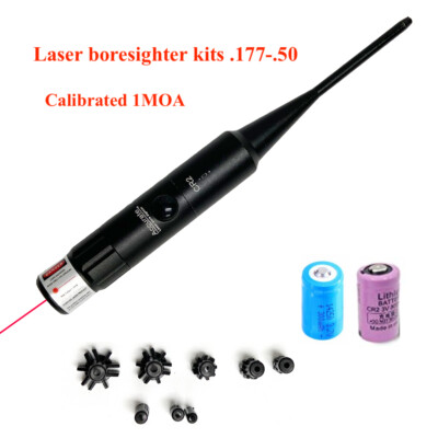 RED/ GREEN Laser Boresighter Kit .177-.50 Caliber Li-ion Battery Bore ...