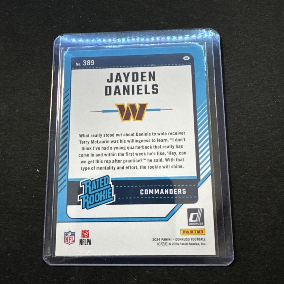 2024 Panini Donruss Jayden Daniels Rated Rookie Washington Commanders ...