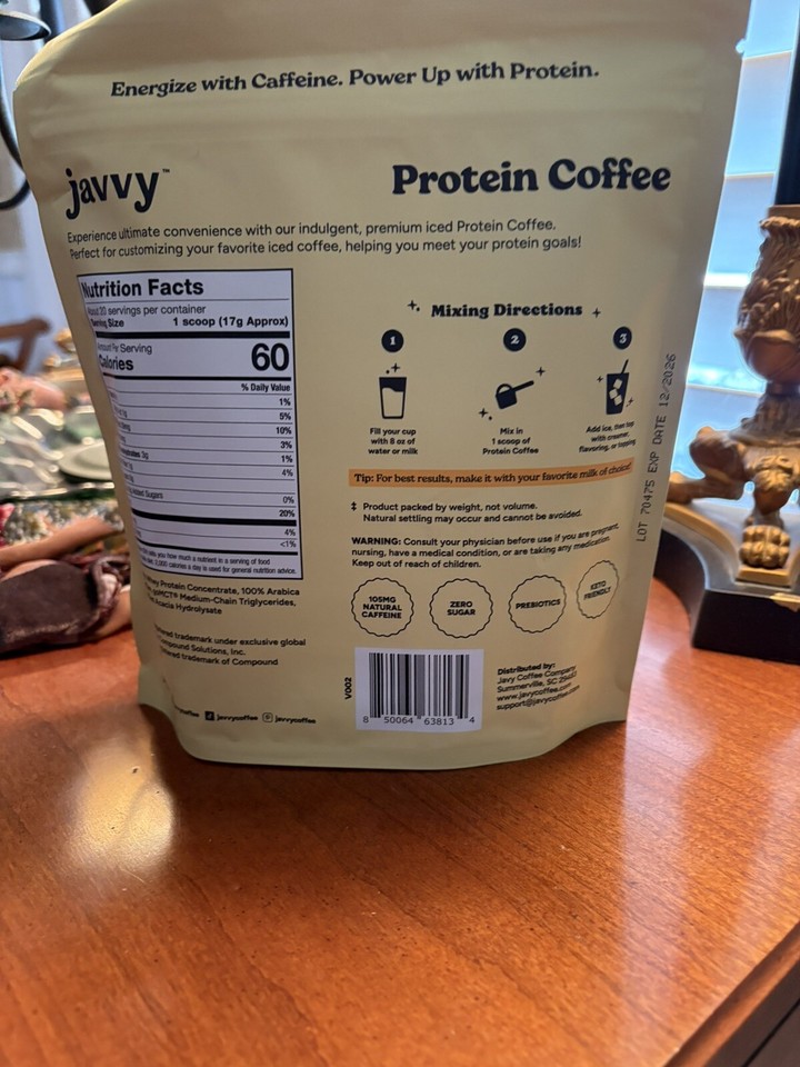 Javvy Original Protein Coffee - Premium Whey Protein & Instant Iced ...