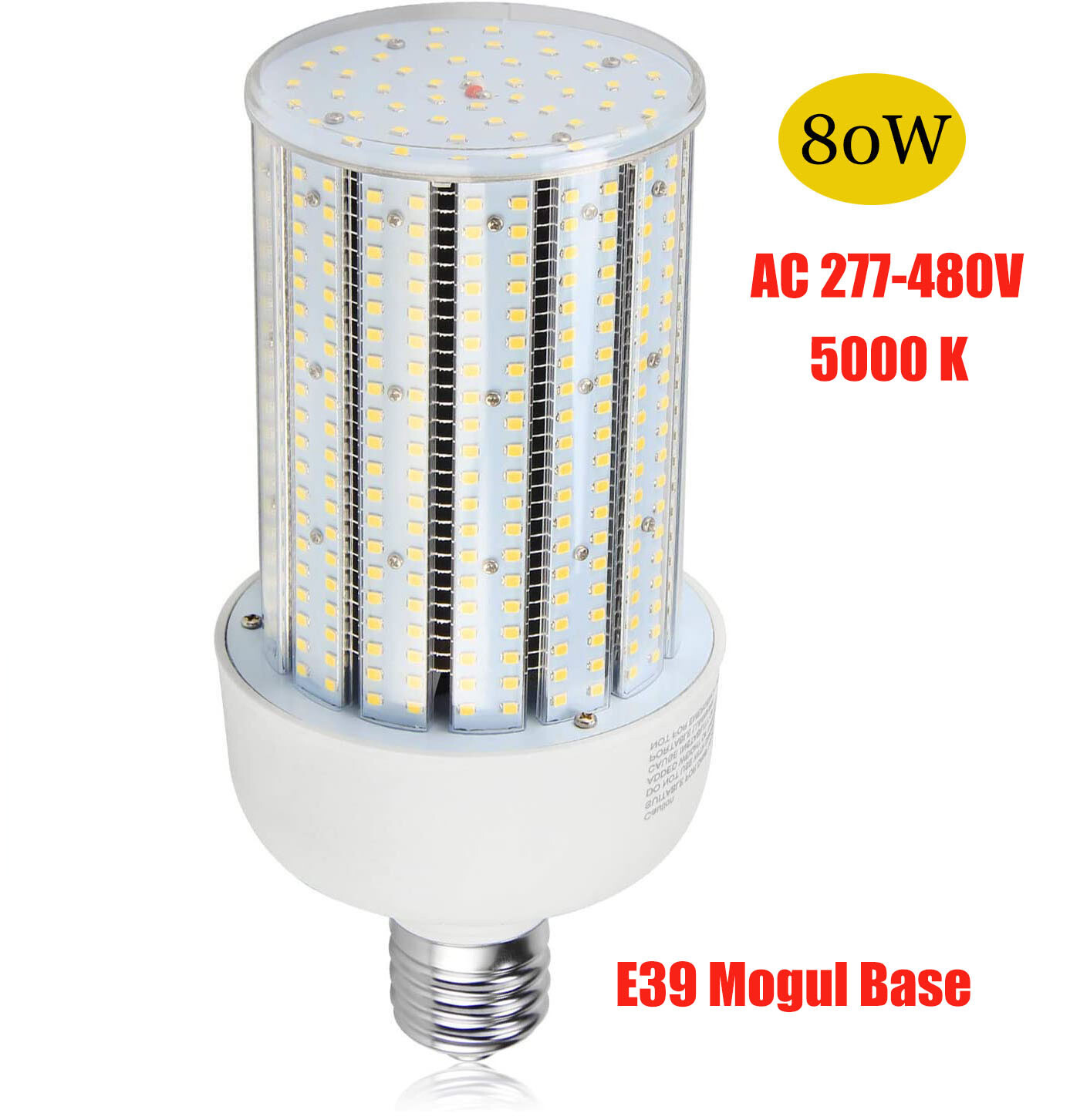 480V LED Corn COB Light Bulb 80W Replace 320W HPS MH Parking Lot Light ...