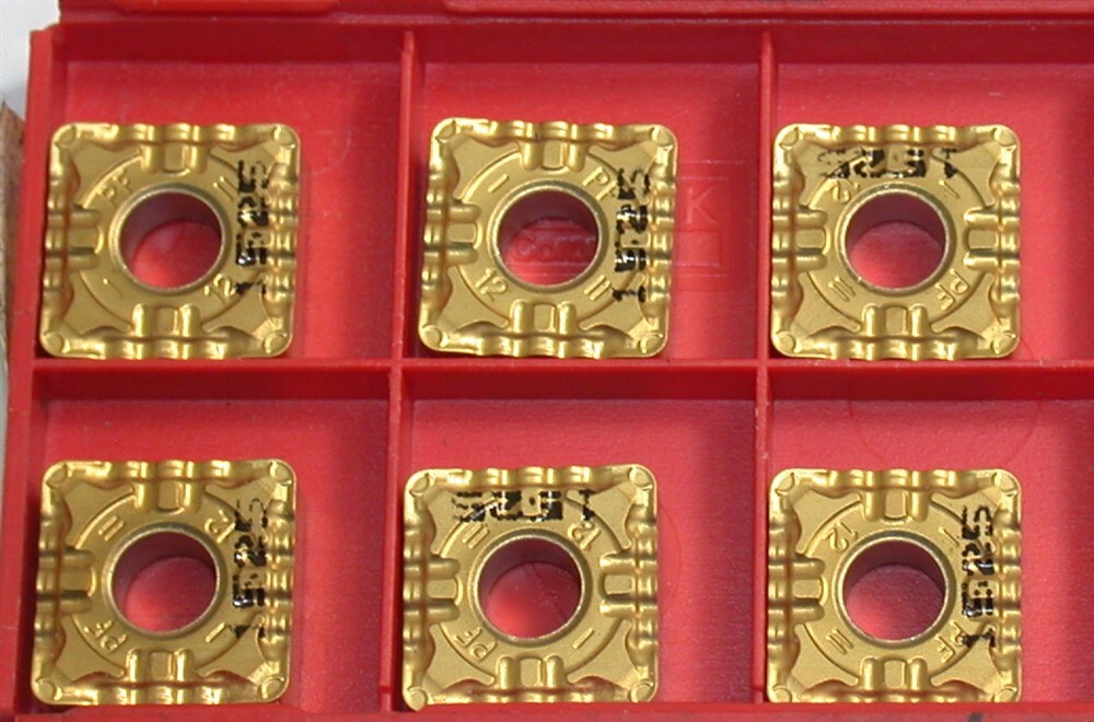 Lot of 6 Sandvik Indexable Turning Carbide TiN Coat Insert SNMG 12 04 ...