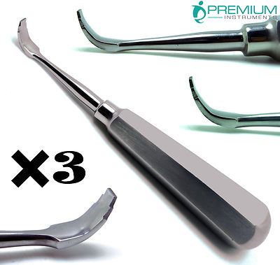 3× Dental Surgical Elevators 6" Christensen Crown Remover 90° Angled ...
