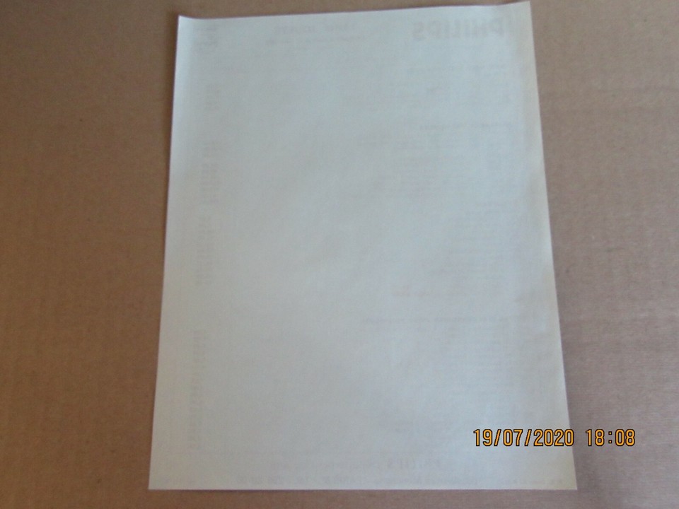 326N Vintage Philips Toy Tariff August 1, 1968 Green Depilating 17.6X22 ...