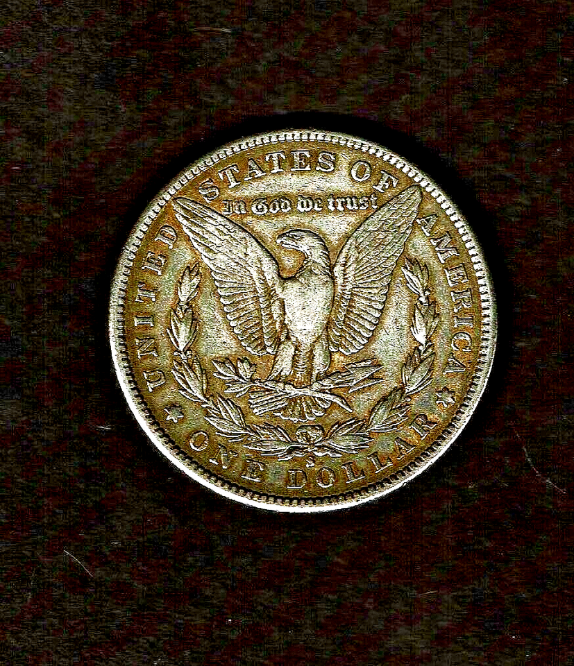1890 -s Morgan .900 silver dollar coin w/ nice details at E.F ...