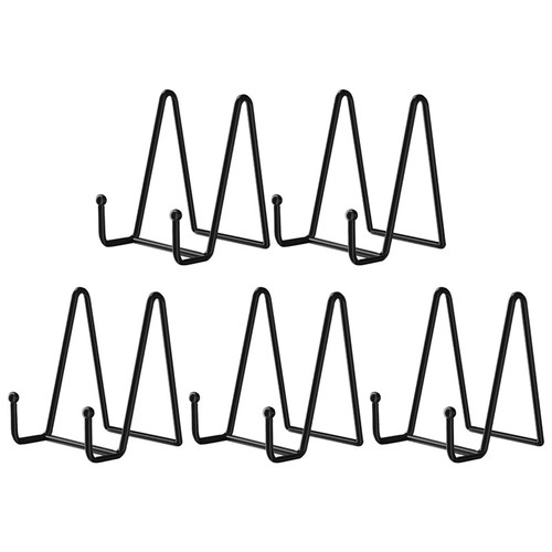 5 Pack Black Metal Display Stands Plate Stand Plate Holder Display ...