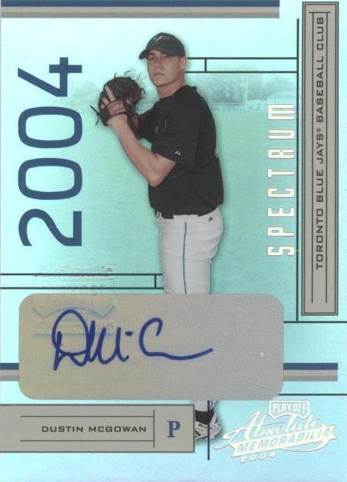 2004 Playoff Absolute Memorabilia - Dustin McGowan #196 Spectrum Silver ...