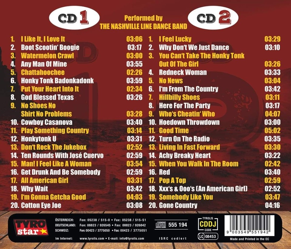 the Nashville Line Dance The Great Country Line Dance Album 40 (CD) (UK ...