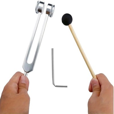 For Stress Relief Sound Therapy Tuning Fork Set with Reflex Hammer ...