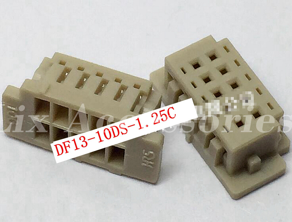 100PC DF13-10DS-1.25C pitch 1.25MM 10P plastic shell wire end male HRS ...