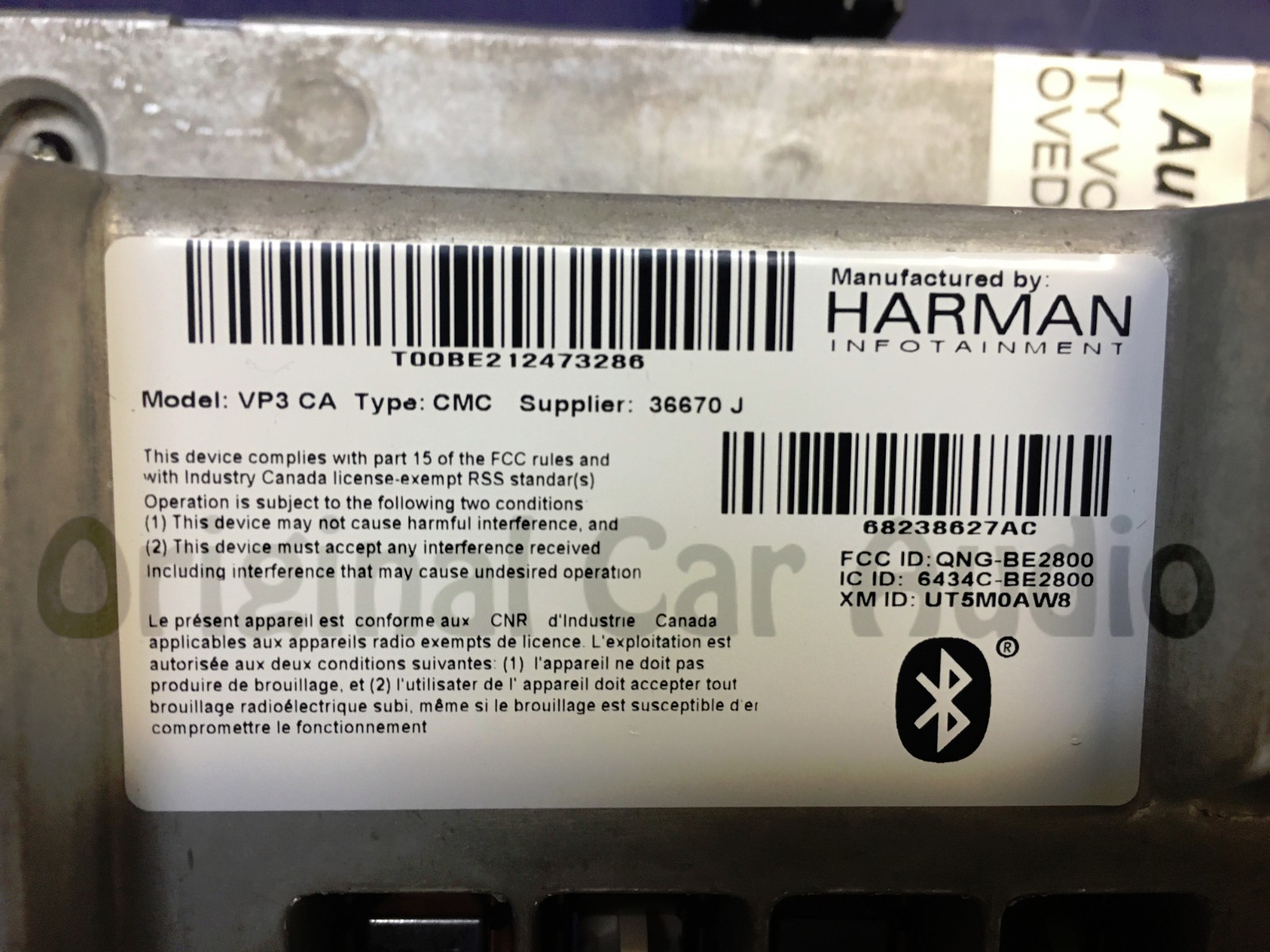 2015 Jeep Cherokee VP3 CA Media Center LCD Screen Radio Satellite ...