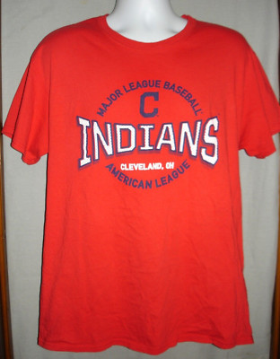 Cleveland Indians T-Shirt Men's Size L Red Genuine Merchandise | eBay