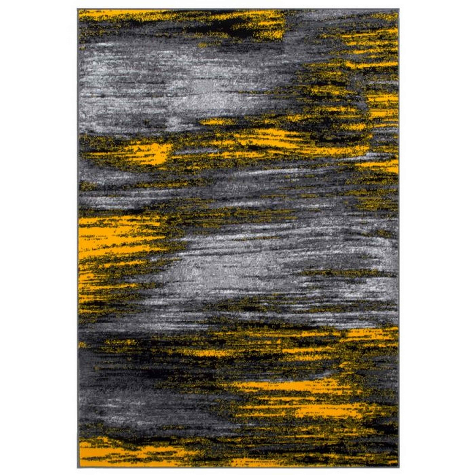 Area Rug Abstract Contemporary Orangish Yellow Gray and silver Rugs | eBay