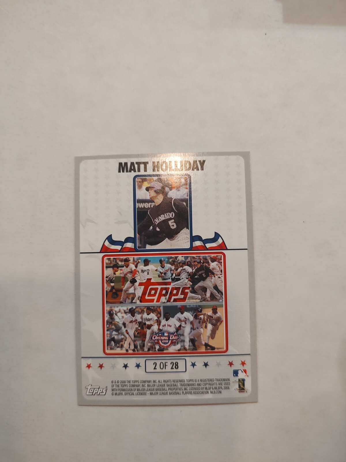 2008 Topps Opening Day - Puzzle Matt Holliday #2 for sale online | eBay