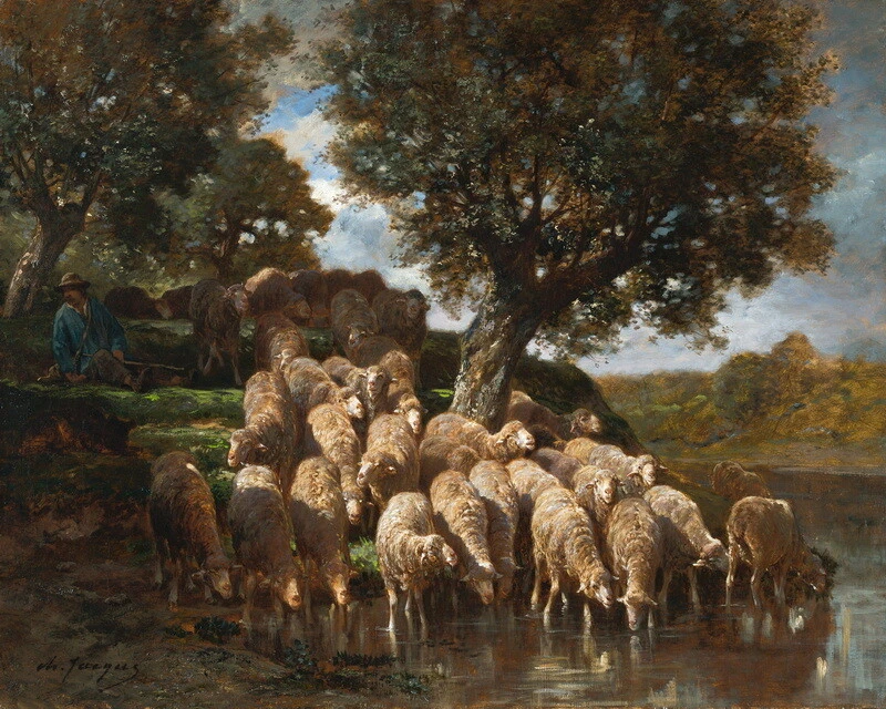 Sheep Flock Painting