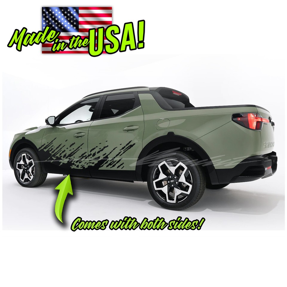 Side Mud Splash Racing Stripes Decals 1 Fits 2022 &up Hyundai Santa ...
