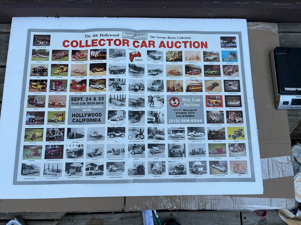 Very Rare George Barris Selling batmobile Car Auction poster 1970s ...