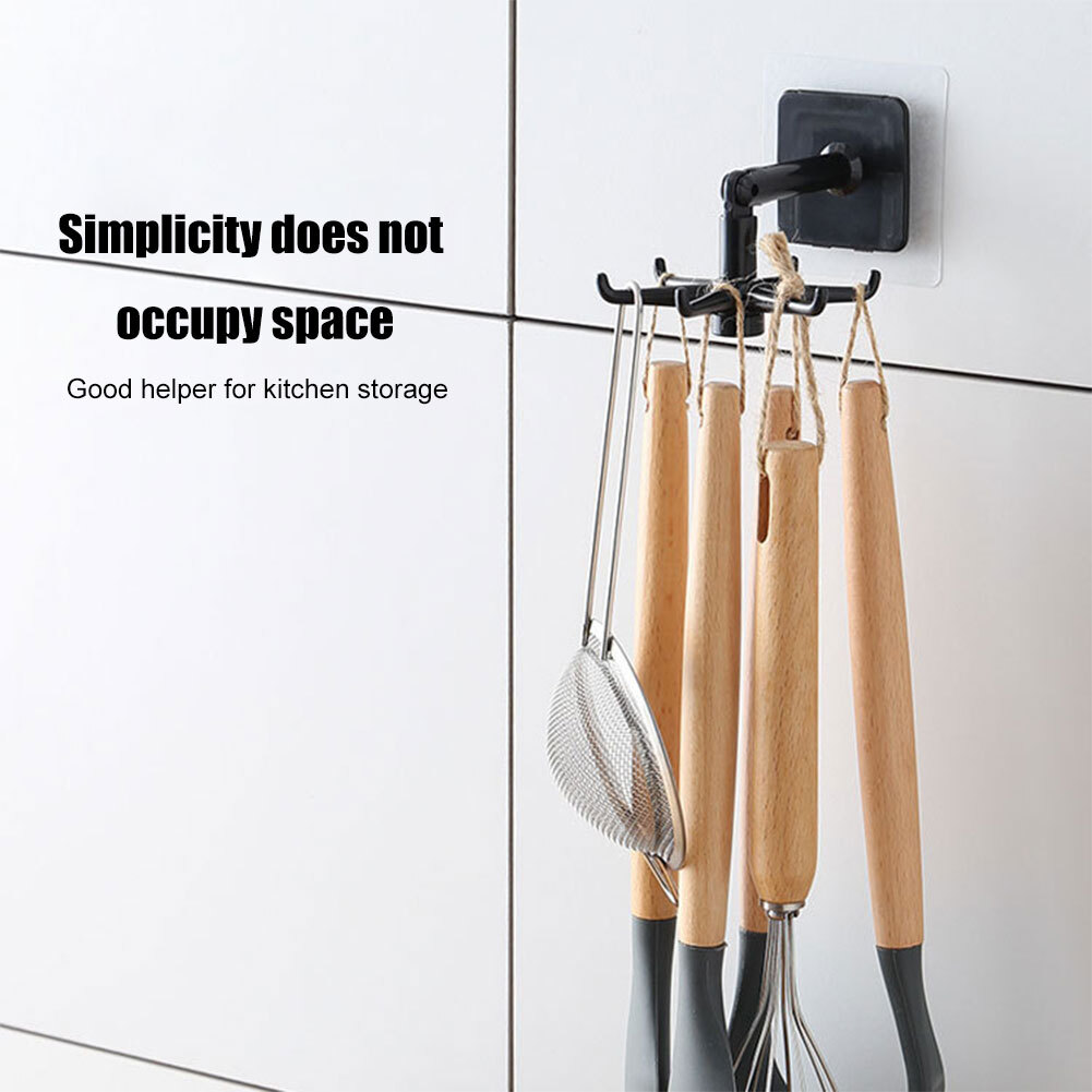 Multifunction Rotatable Hook Household Adhesive Wall Sticker Racks ...