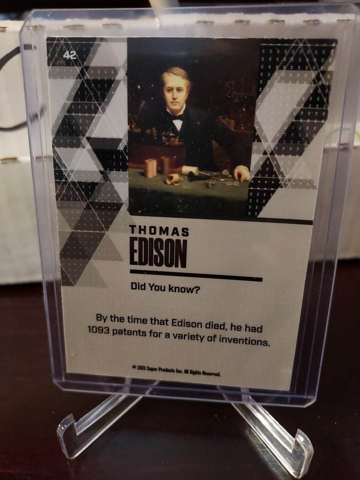 THOMAS EDISON 2021 SUPER BREAK PIECES OF THE PAST RED SHINY GLOW ...