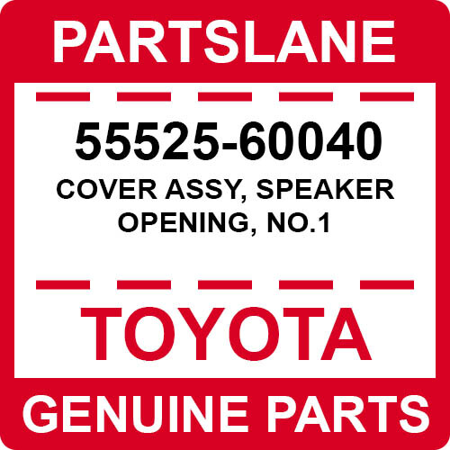 55525-60040 Toyota OEM Genuine COVER ASSY, SPEAKER OPENING, NO.1 | eBay