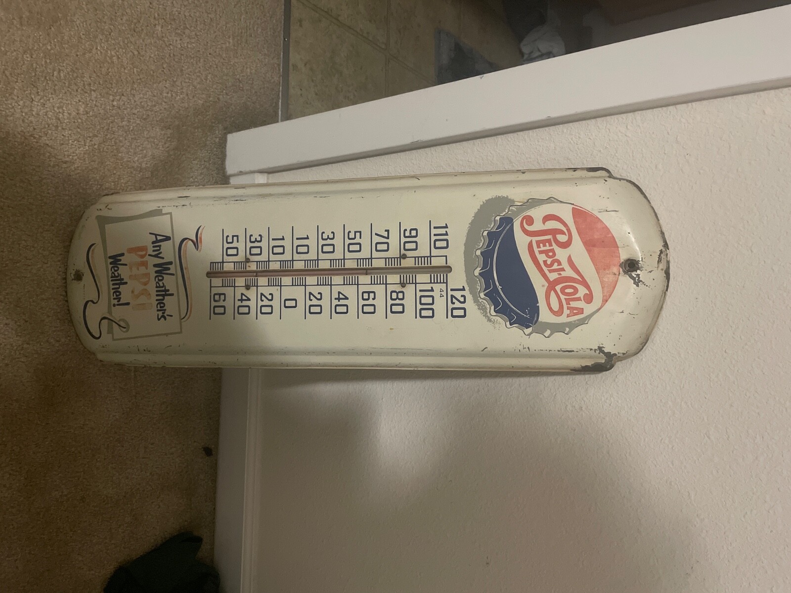 pepsi thermometer vintage 27” | eBay