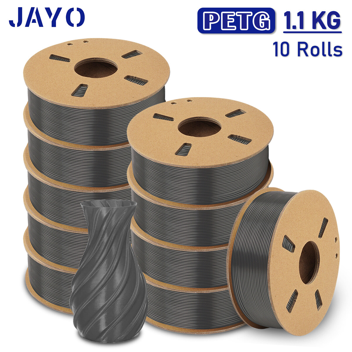 10KG JAYO 1.75MM PLA Meta PETG SILK PLA+ 3D Printer Filament 1.1kg/2 ...