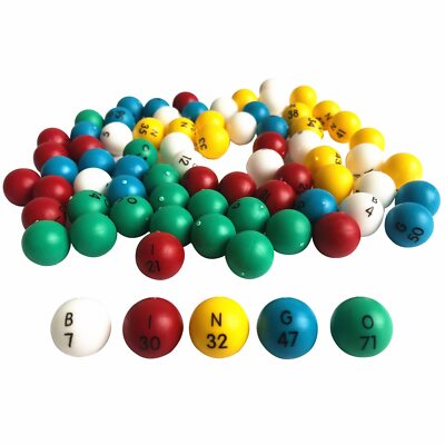 Yuanhe Mult-Color Bingo Balls for Bingo Cages, Perfect for Parties ...