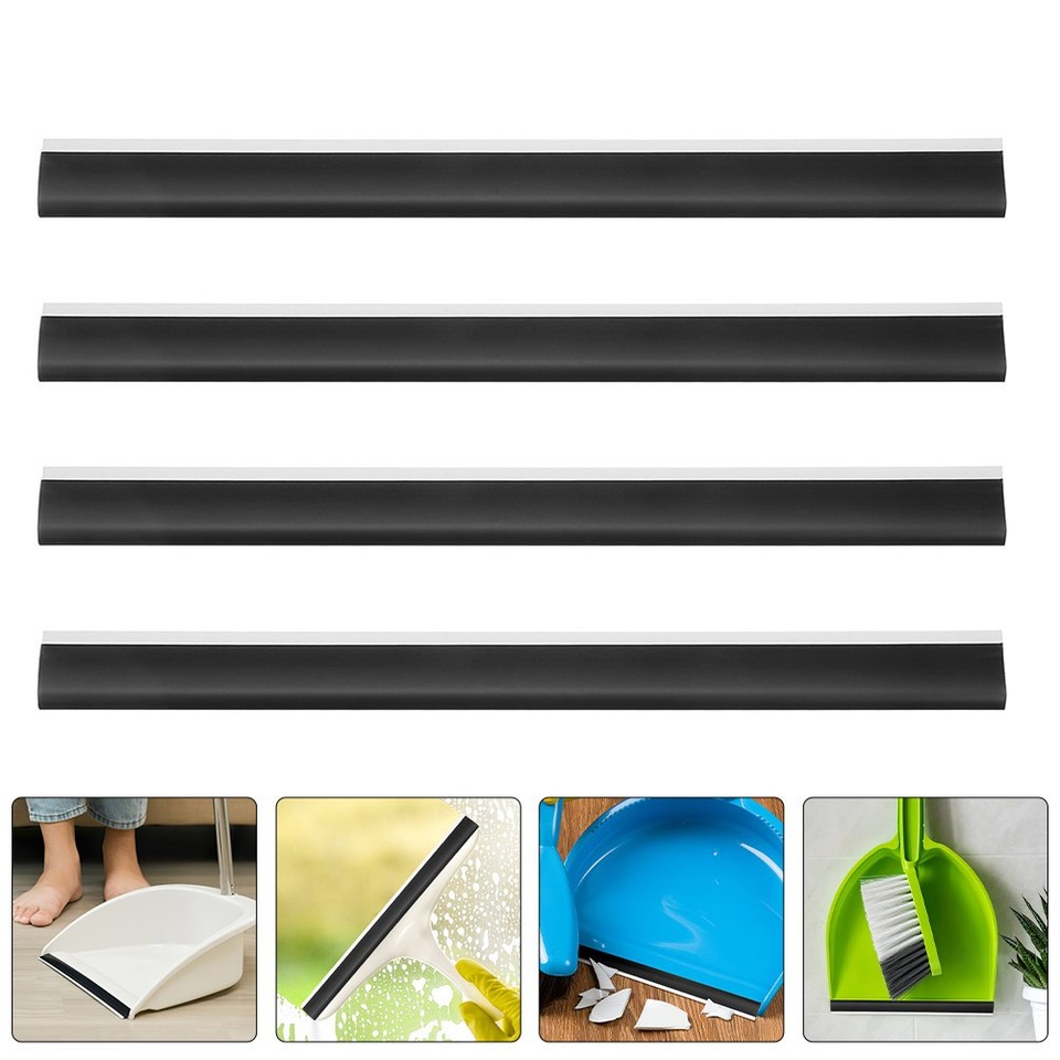 4 Pcs Dustpan Rubber Lips Rubber Strips Replacement Dustpan Pressing ...