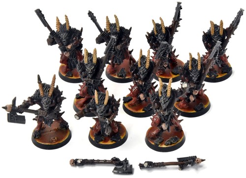 CHAOS DAEMONS 10 Bloodletters #1 Classic METAL Warhammer 40K | eBay