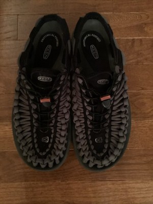 Keen Uneek Men's Paracord Water Sandals Anatomical Footbed Black & Gray ...