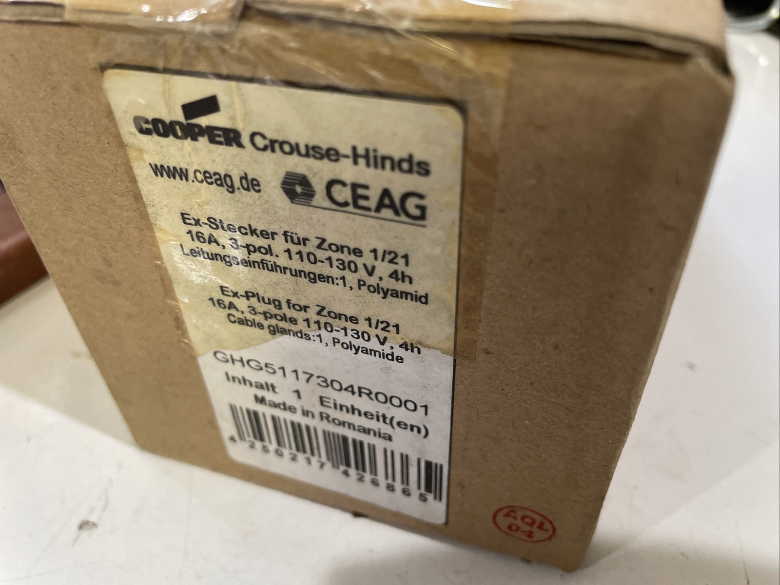 Cooper Crouse-Hinds CEAG GHG5117304R0001 Plug 16a 110-130v 2p for sale ...