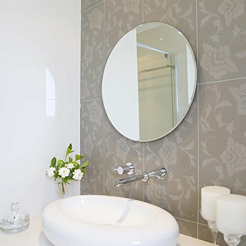 Medium Oval Hook Mirror Easy installation DIY Frameless Vinyl Safety ...