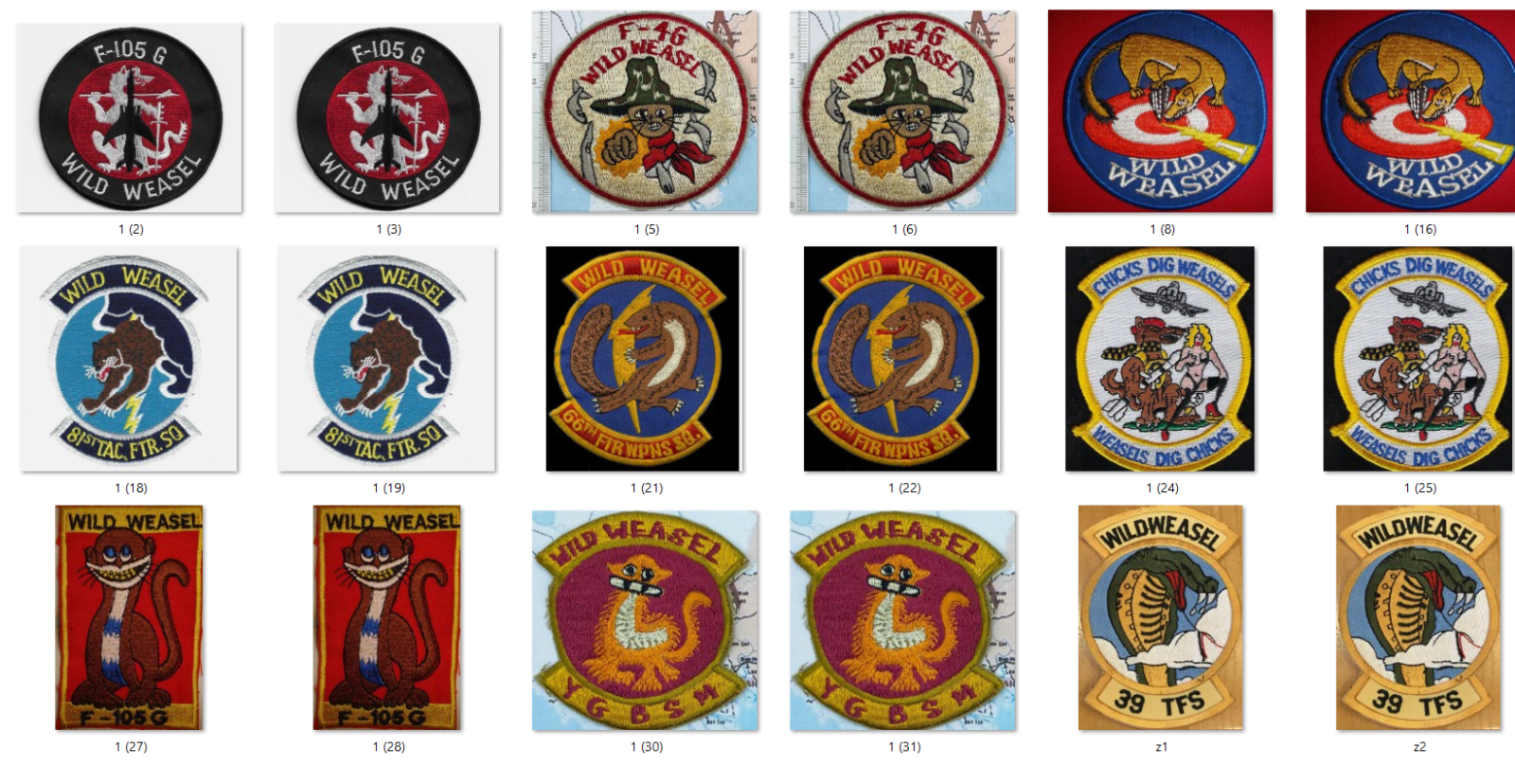 15 Patch bons 3 wild weasel , USAF Tactical Fighter Squadron , Wild ...