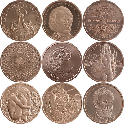 2019 Mini Mintage 1 oz .999 Pure Copper BU Round/Challenge Coin - 9 ...
