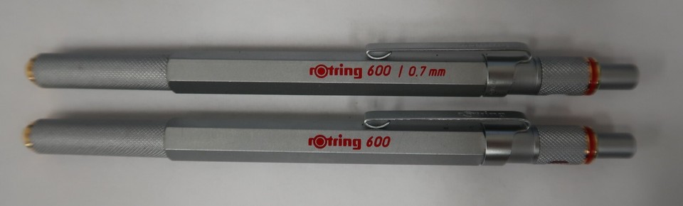 Vintage Rotring 600 Silver & Gold Ballpoint Pen & Pencil Set New Old ...