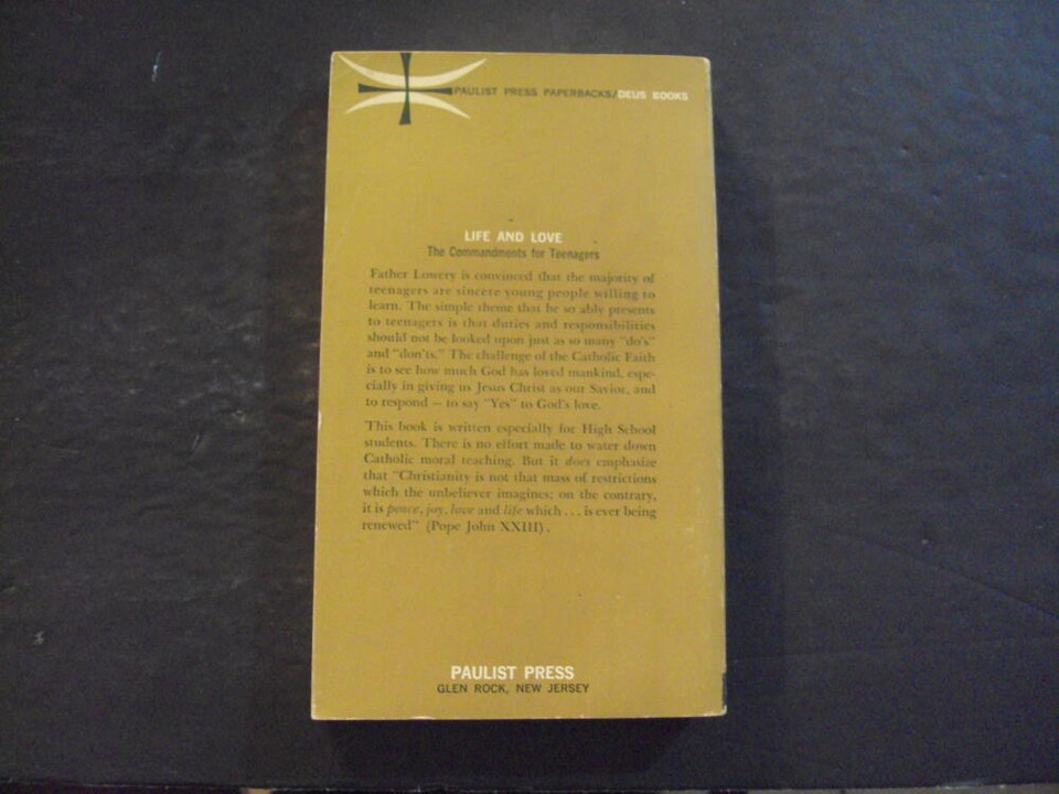 Life And Love The Commandments For Teenagers pb Daniel Lowery ID:85264 ...