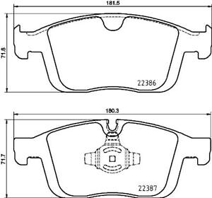 Disc Brake Pad Set-T5 Hella-PAGID 355025261 fits 16-17 Volvo XC60 for ...