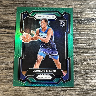 2023-24 NBA Panini Prizm LEONARD MILLER GREEN PRIZM RC Rookie Card ...