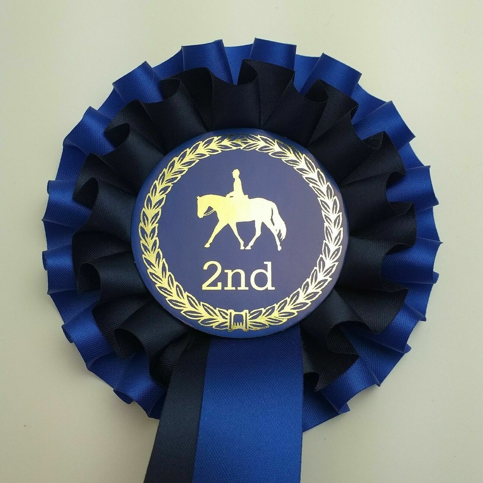 Horse Rosettes Individual Placing 2 Tier Rosettes 1st - 6th Place FREE ...