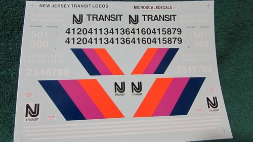 New Jersey Transit O Scale Model Train Decal | eBay